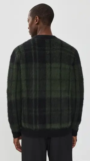 Barbour Hunham Tartan V Neck Sweater