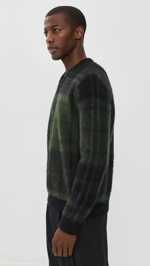 Barbour Hunham Tartan V Neck Sweater