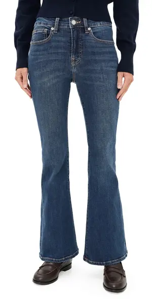 Good American Good Petite Flare Jeans - Blue004