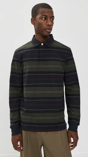 Barbour Frith Tartan Stripe Rugby Shirt