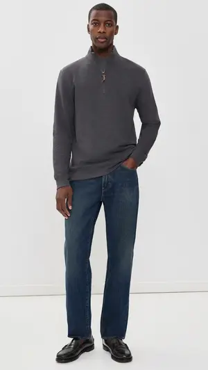 Billy Reid French Terry Half Zip