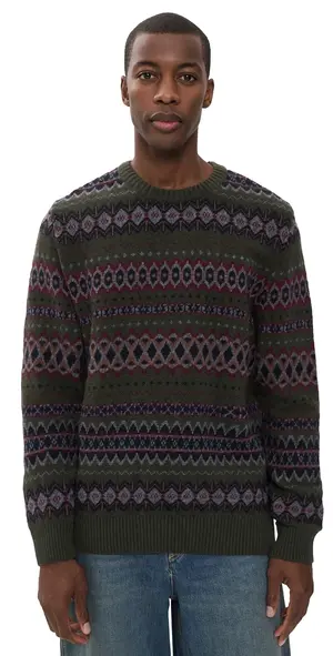 Barbour Case Fair Isle Wool Sweater - Shadow