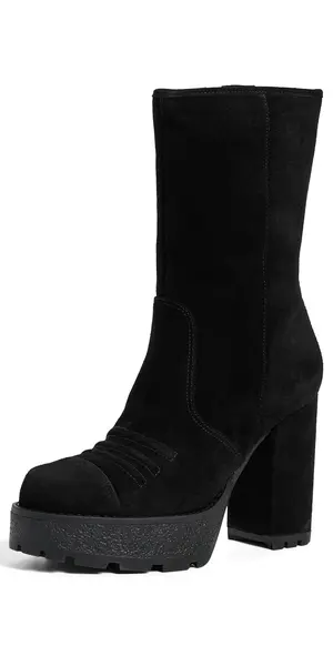 Cinq À Sept Marley Suede Lug Sole Platform Boots