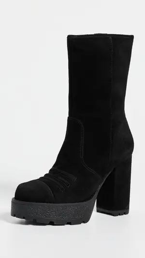 Cinq À Sept Marley Suede Lug Sole Platform Boots