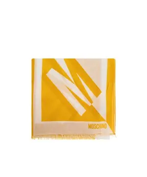 Moschino Printed Raw Edge Scarf