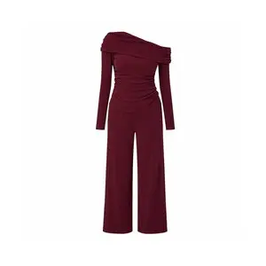 GIRL IN MIND Jay Wide Leg Trouser Berry