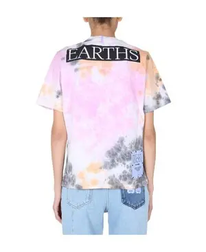 Alexander McQueen Tie-dye Round Neck T-shirt