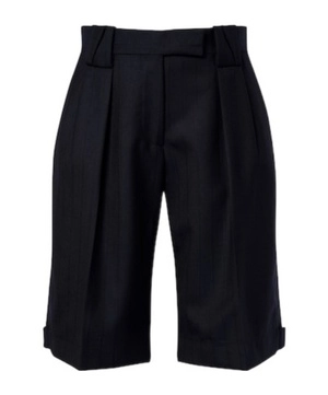 Versace Pinstriped Virgin Wool Bermuda Shorts