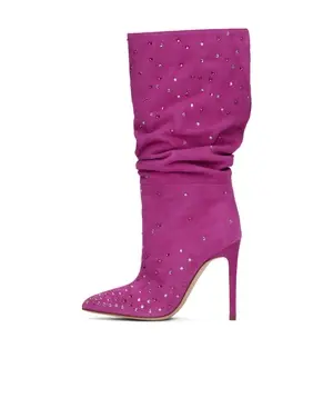 Paris Texas Crystal Decorated Boots