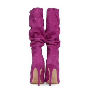 Paris Texas Crystal Decorated Boots