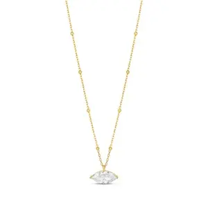 SHYMI Marquise Station Necklace - Gold