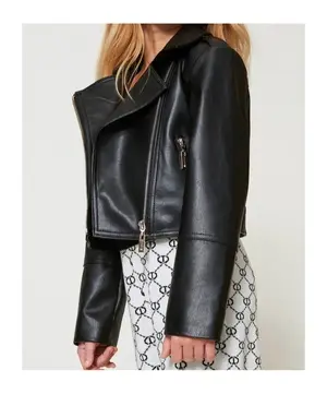 TWINSET Coated Biker Jacket