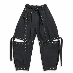 ZASTASTUDIO Fragment Studded Cargo Denim Pant