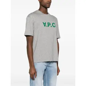 A.p.c. Logo Printed Crewneck T-shirt - Gray