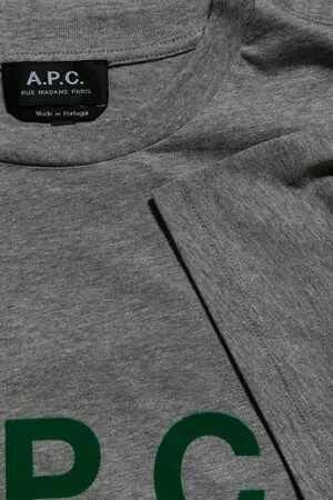 A.p.c. Logo Printed Crewneck T-shirt - Gray