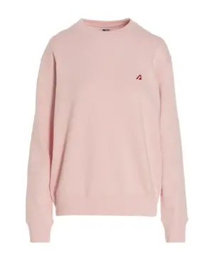 AUTRY Logo Patch Crewneck Sweatshirt - Pink