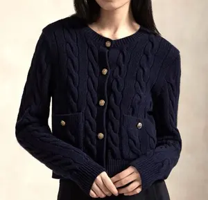 Polo Ralph Lauren Cable-knit Crewneck Buttoned Cardigan