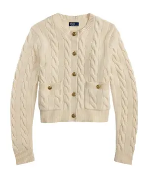 Polo Ralph Lauren Cable-knit Crewneck Buttoned Cardigan