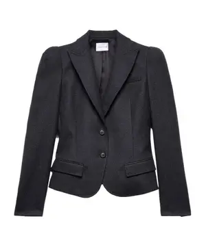 7 For All Mankind High Shoulder Blazer In Wool