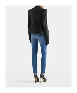 7 For All Mankind High Shoulder Blazer In Wool