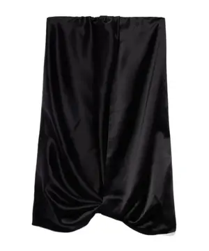 7 For All Mankind Satin Corset-style Mini Dress - Black