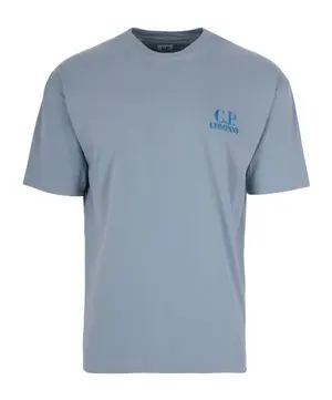 C.P. COMPANY Logo Printed Crewneck T-shirt - Blue