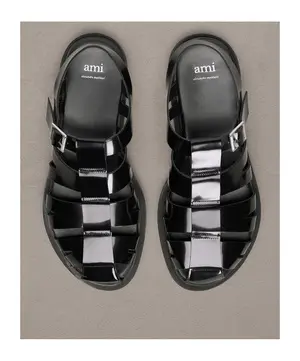 AMI Paris Buckled Strappy Sandals