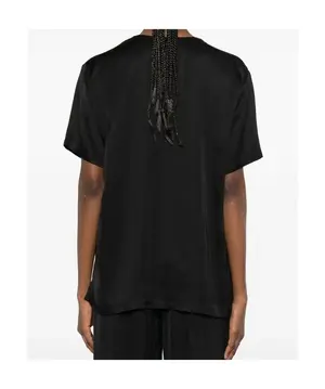 ERMANNO FIRENZE Floral-embroidery V-neck Top