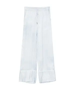 ERMANNO FIRENZE Striped Drawstring Palazzo Pants