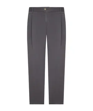 BRIGLIA 1949 Pleated Chino Trousers - Medium Grey