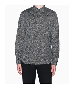 Armani Exchange Slim Fit Shirt In Stretch Cotton Poplin