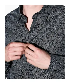 Armani Exchange Slim Fit Shirt In Stretch Cotton Poplin