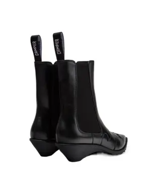 Camper Leather Ankle Boots - Black