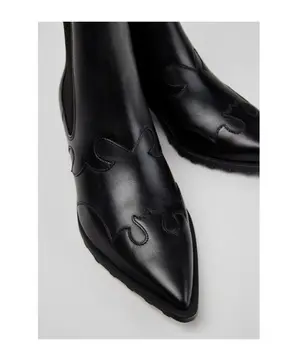 Camper Leather Ankle Boots - Black