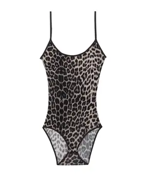 BASERANGE Emily Leopard-print Bodysuit