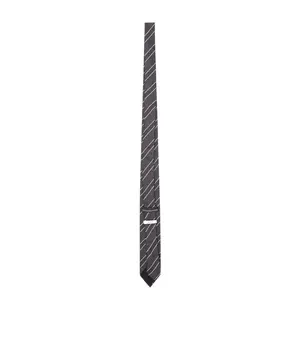 LARDINI Striped Pointed Tip Tie