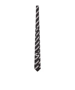 LARDINI Striped Silk Tie