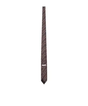 LARDINI Striped Pointed Tip Tie