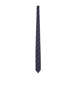 LARDINI Striped Pointed Tip Tie - Multi