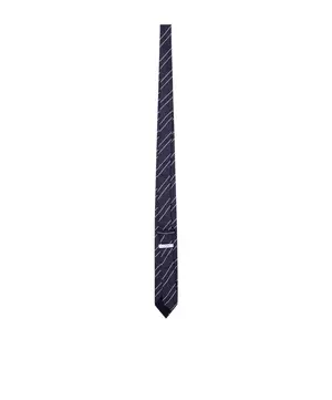 LARDINI Striped Pointed Tip Tie