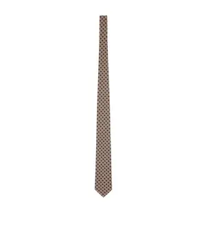 LARDINI Geometric-print Pointed Tie - Ne Multi