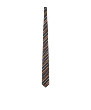 LARDINI Striped-pattern Silk Tie - Ca Multi
