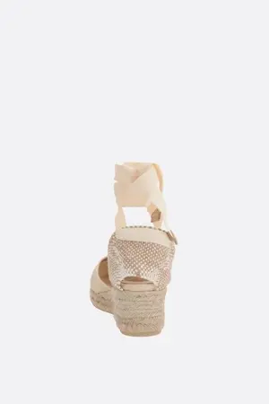 CastaÑer Carina Tie-up Wedge Sandals