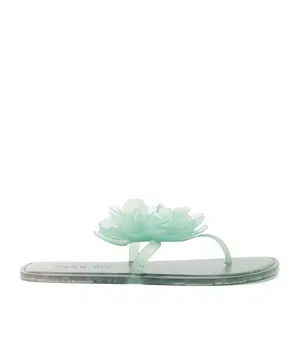 Farm Rio Floral-embellished Flip Flops