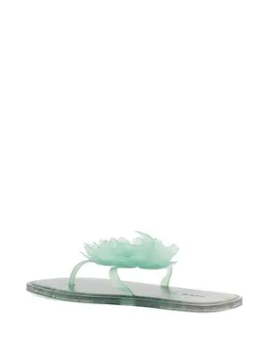 Farm Rio Floral-embellished Flip Flops