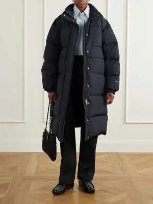JIL SANDER Logo-appliquéd Quilted Shell Down Coat