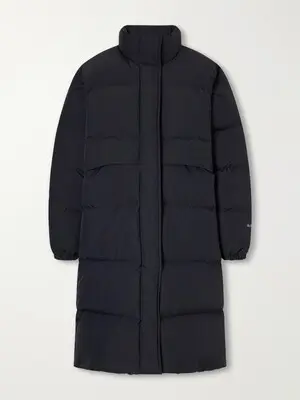 JIL SANDER Logo-appliquéd Quilted Shell Down Coat - Black