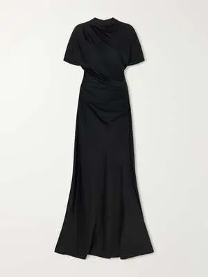 Simkhai Open-back Gathered Jersey Maxi Dress