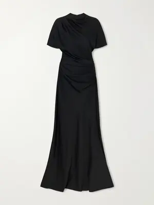 Simkhai Open-back Gathered Jersey Maxi Dress - Black