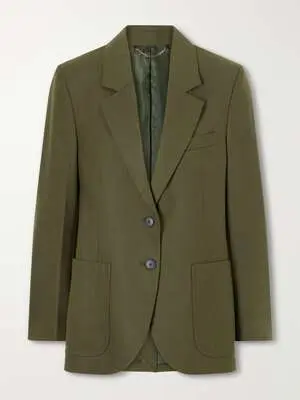 Victoria Beckham Katherine Twill Blazer - Green